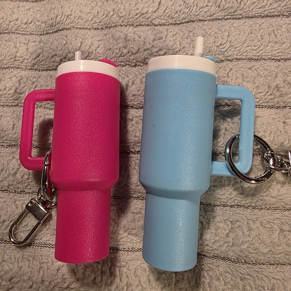 Accessories | Stanley Style Blue And Pink Mini Tumbler Keychainspurse ...